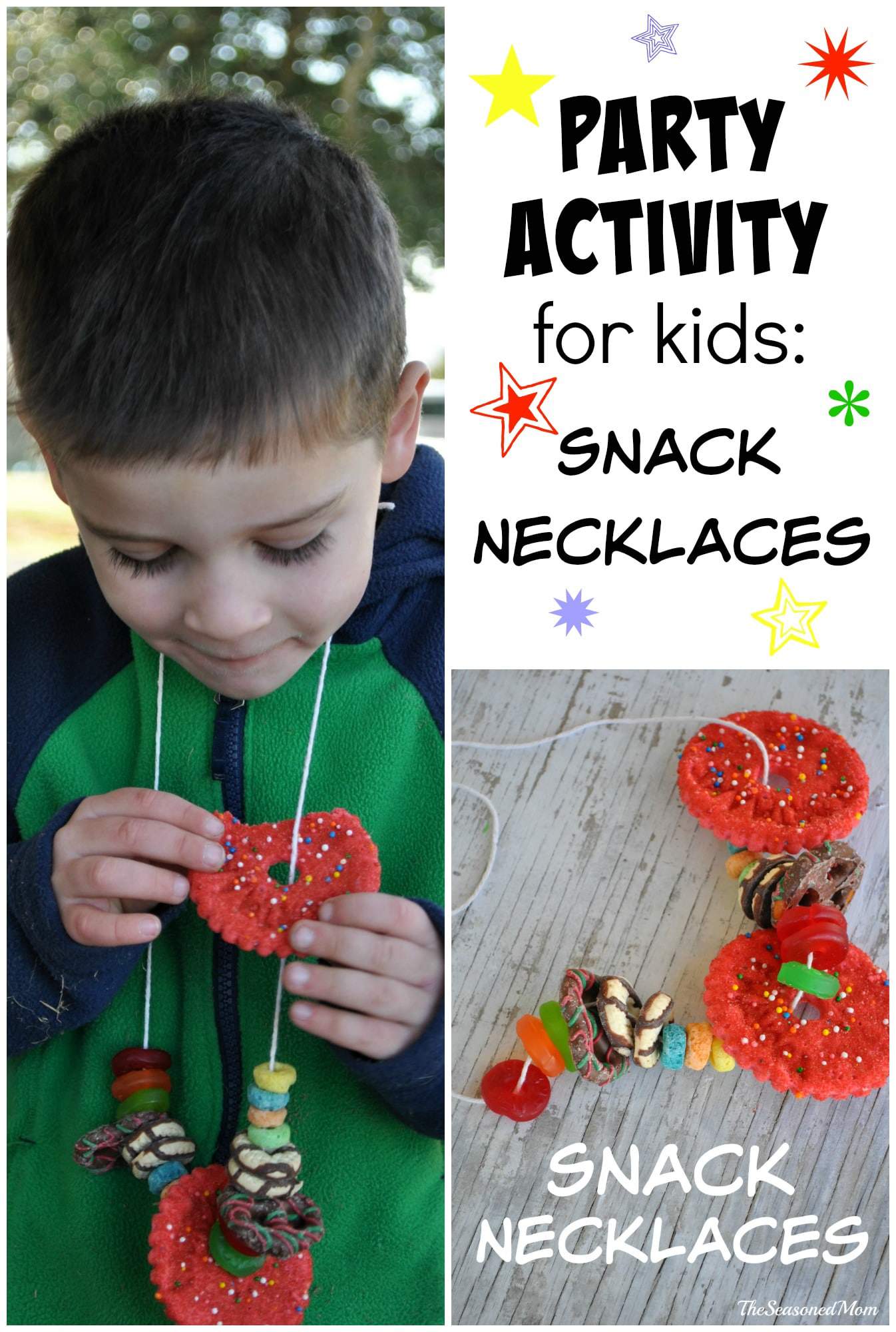 Party Activity for Kids: Snack Necklaces - The Seasoned Mom