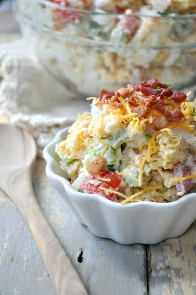 Bacon and Cheese Cornbread Salad - The Seasoned Mom