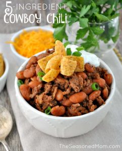 5-Ingredient Cowboy Chili Recipe | The Seasoned Mom