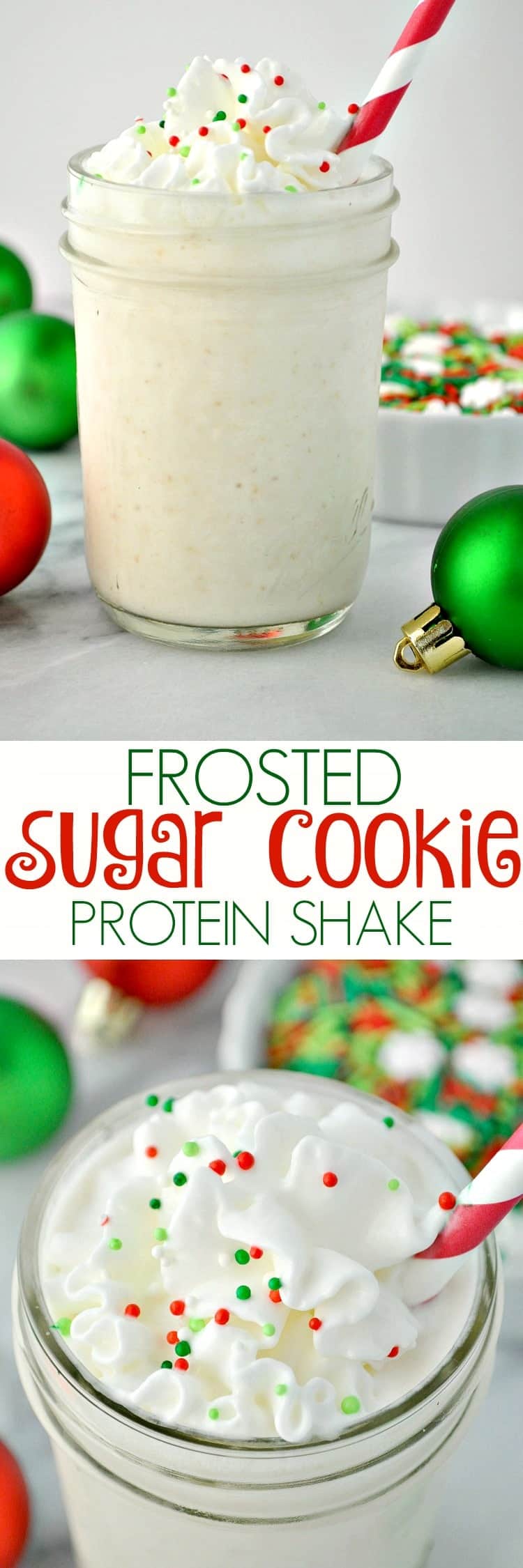 Frosted Sugar Cookie Protein Shake - The Seasoned Mom