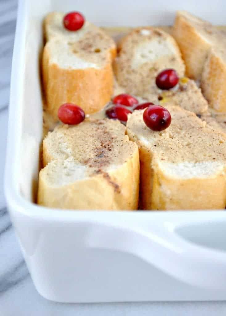 Cranberry Overnight French Toast Casserole - The Seasoned Mom