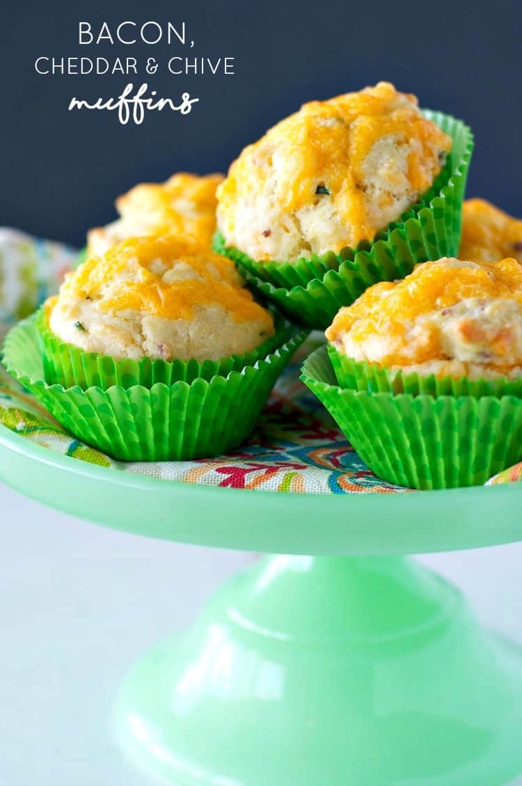 Cheddar and Chive Bacon Muffins - The Seasoned Mom