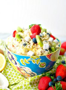 Fresh Fruit Fluff Salad Recipe | The Seasoned Mom