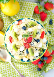 Fresh Fruit Fluff Salad Recipe | The Seasoned Mom
