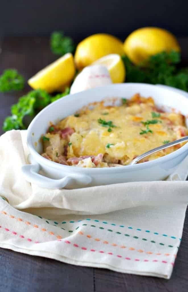 Chicken and Rice Cordon Bleu Casserole - The Seasoned Mom