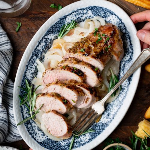 Honey Dijon Roasted Pork Tenderloin - The Seasoned Mom