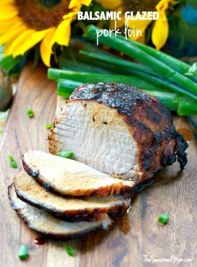 Grilled Balsamic Glazed Pork Loin | The Seasoned Mom