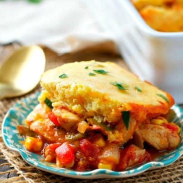 Farmhouse Chicken Cornbread Casserole - The Seasoned Mom