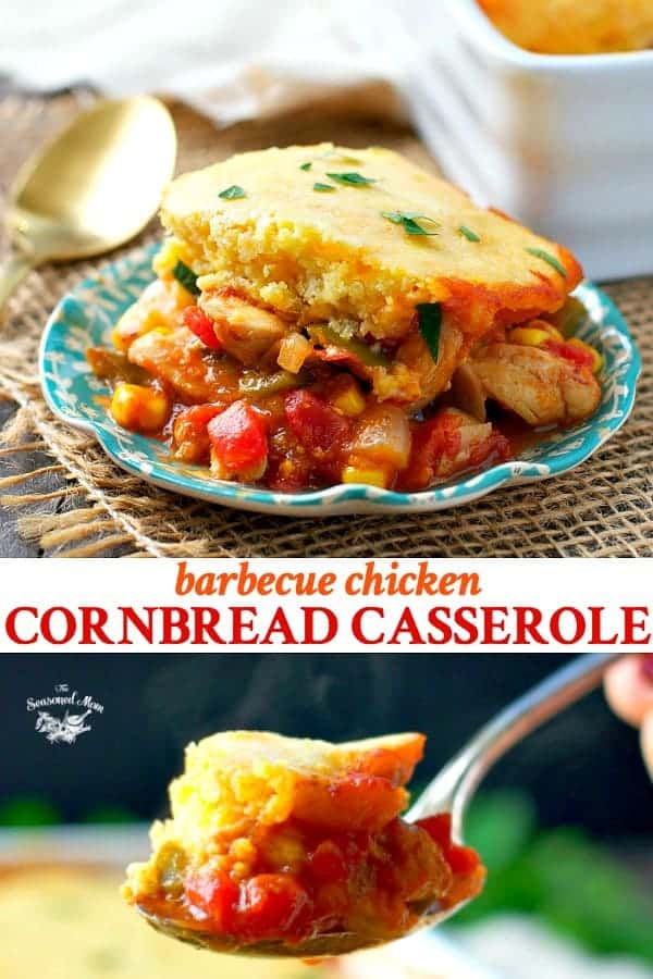 Barbecue Chicken Cornbread Casserole - The Seasoned Mom