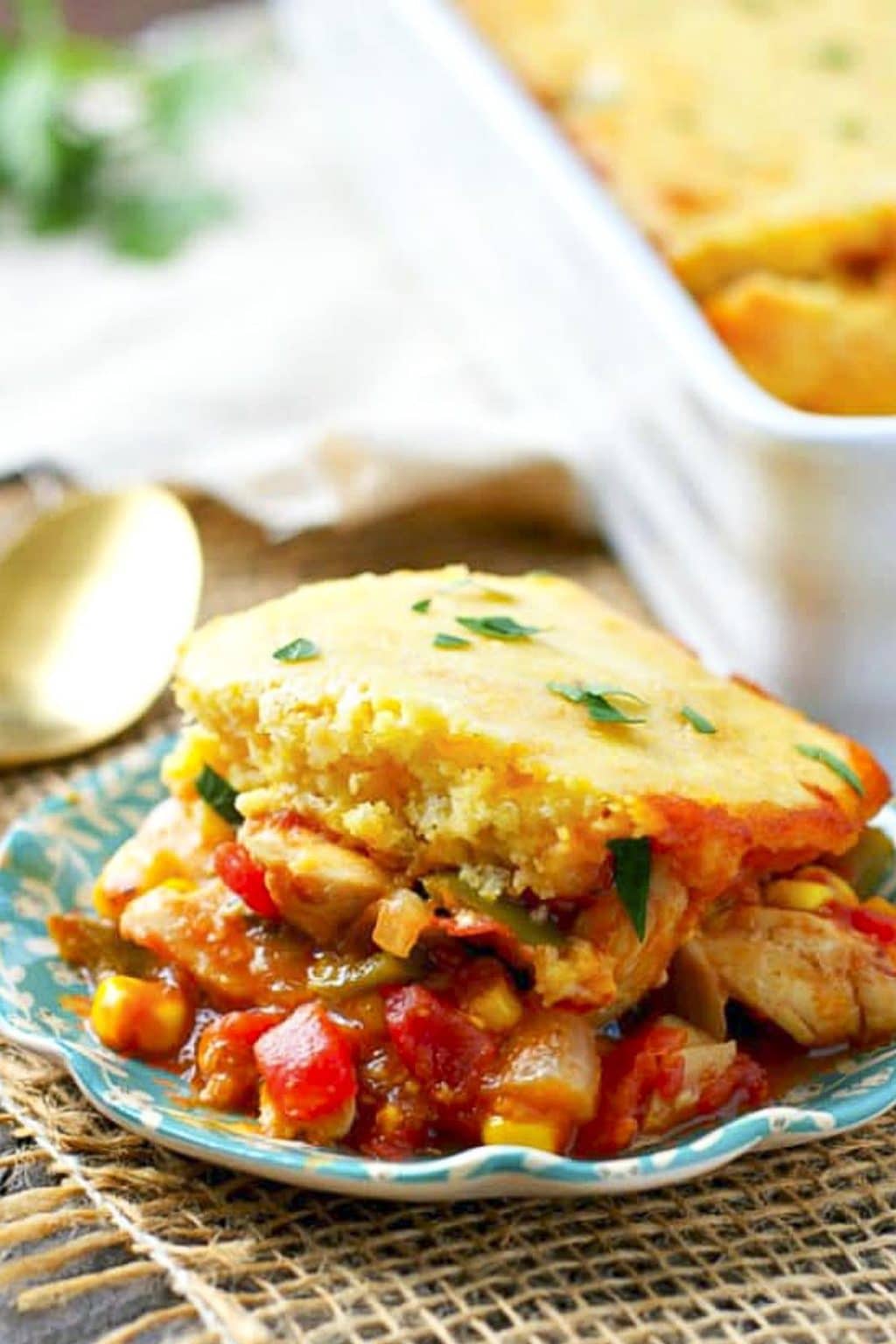 BBQ Chicken Cornbread Casserole - The Seasoned Mom