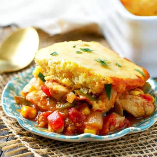 Farmhouse Chicken Cornbread Casserole - The Seasoned Mom