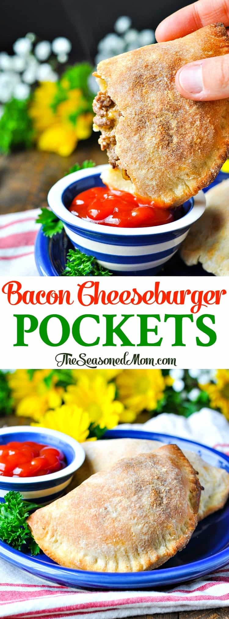 Bacon Cheeseburger Pockets - The Seasoned Mom