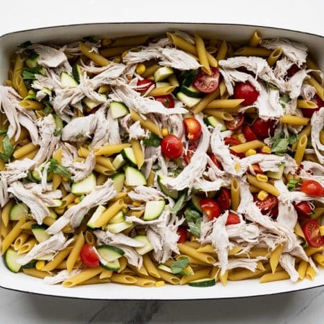 Summer Pasta (Dump-and-Bake!) - The Seasoned Mom