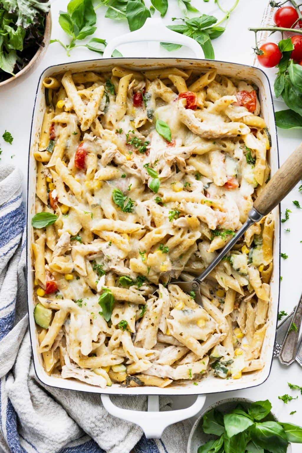 Summer Pasta (Dump-and-Bake!) - The Seasoned Mom