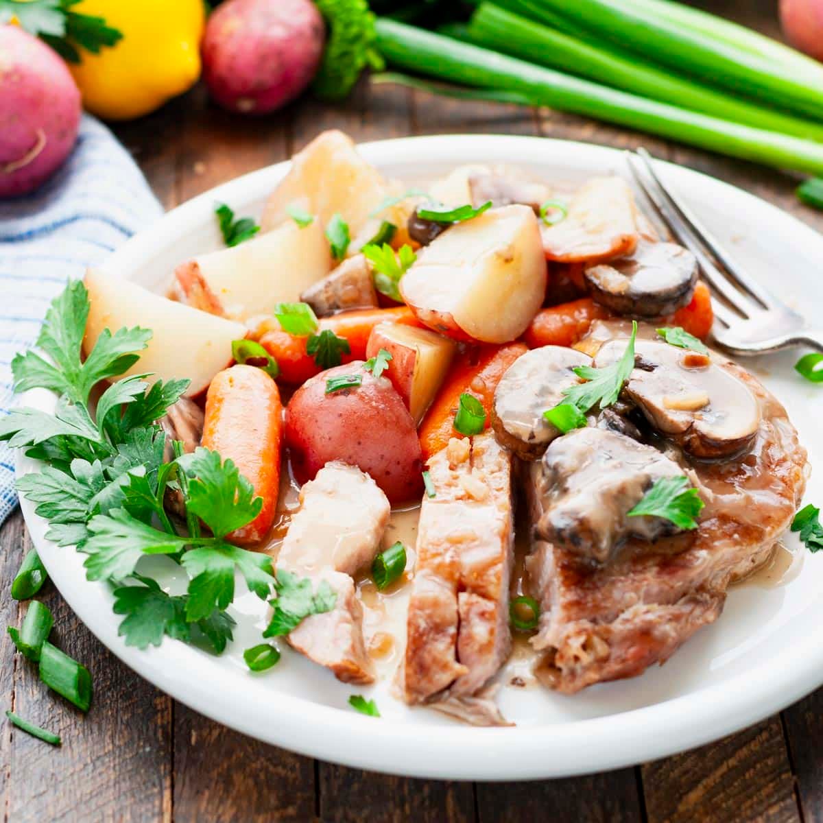 Country-Style Pork Chops and Gravy - The Seasoned Mom