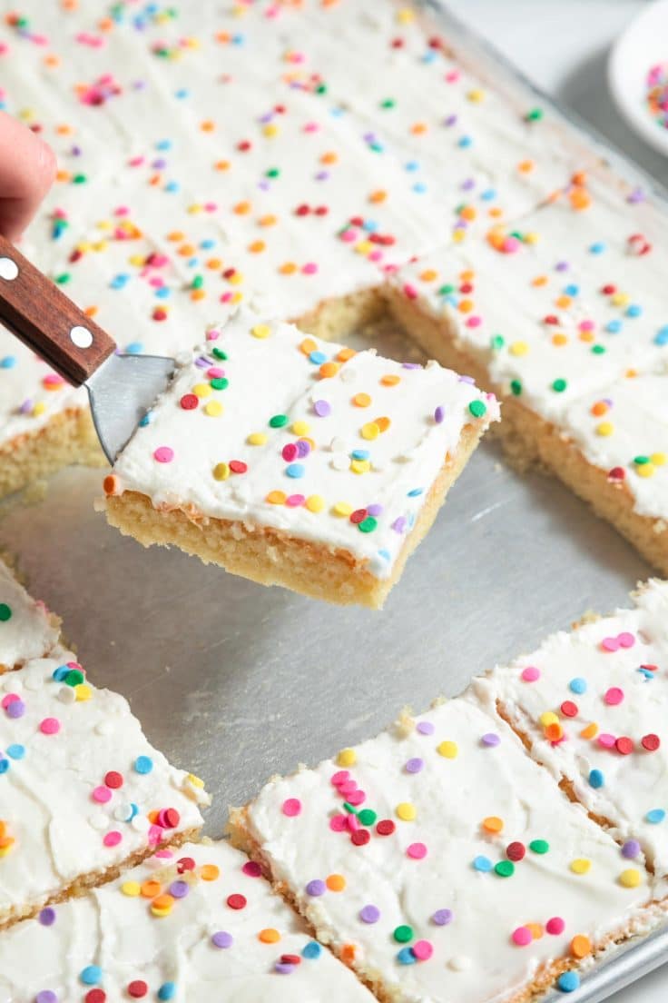 White Texas Sheet Cake {Almond and Buttermilk} – The Seasoned Mom