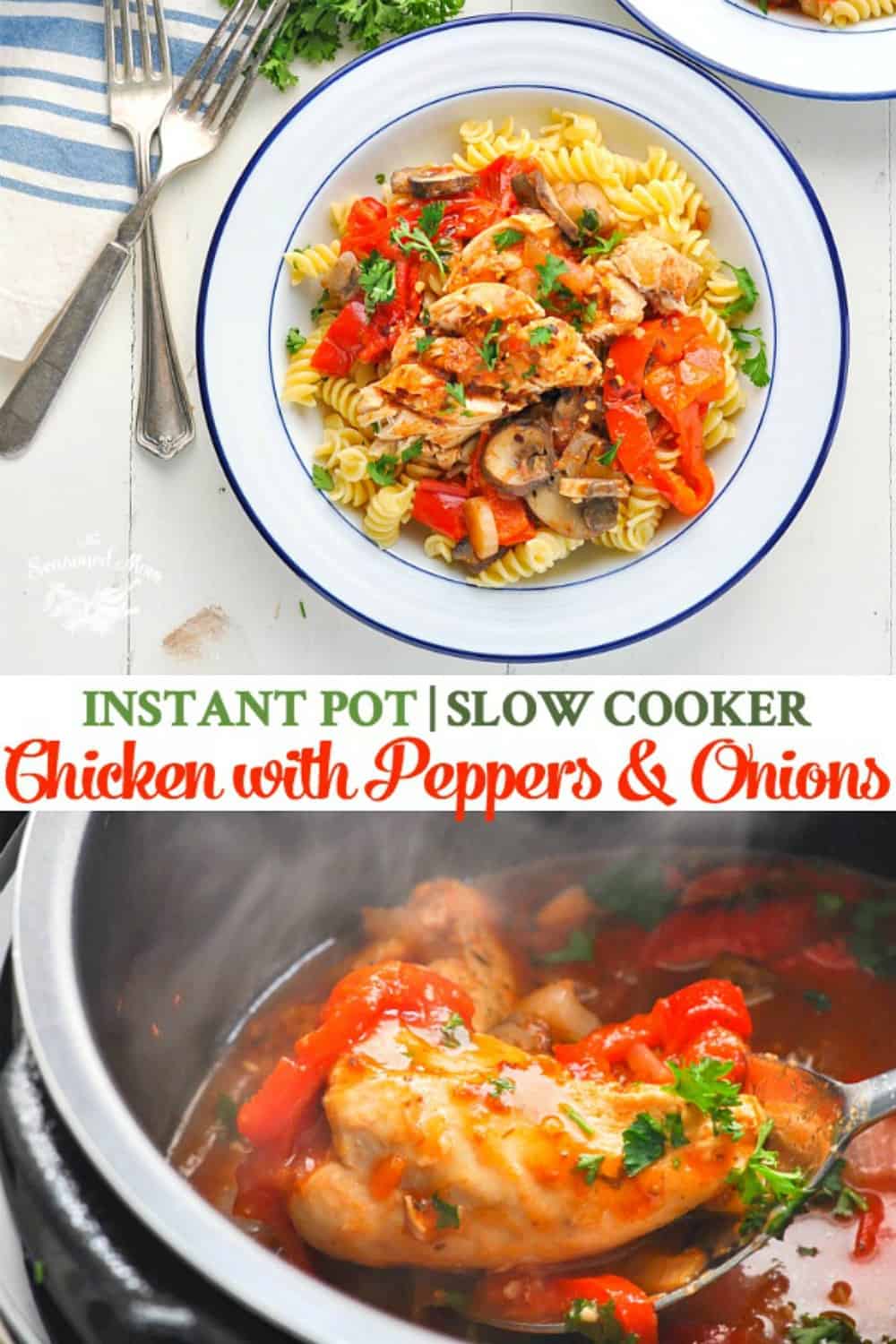 Chicken with Peppers (Slow Cooker or Instant Pot) - The Seasoned Mom