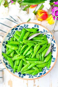 2-Ingredient Italian Sugar Snap Peas - The Seasoned Mom
