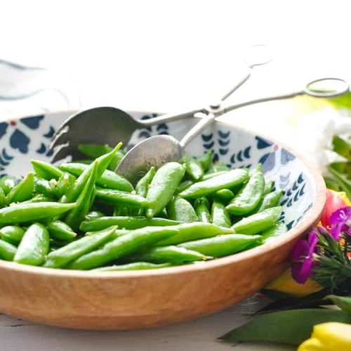 2-Ingredient Italian Sugar Snap Peas - The Seasoned Mom