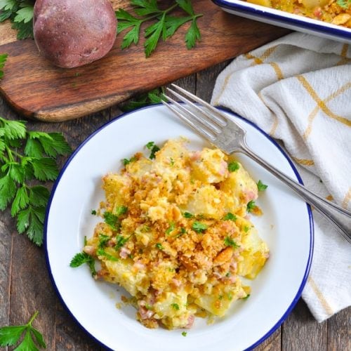 Cheesy Ham and Potato Casserole | The Seasoned Mom