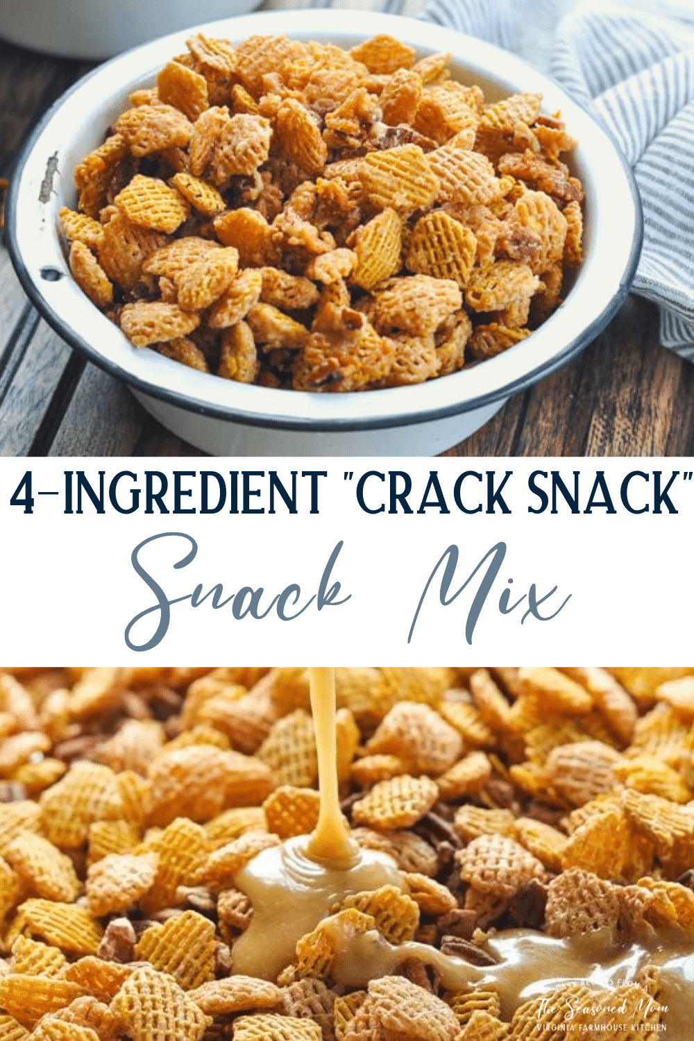 "Crack Snack" 4-Ingredient Snack Mix - The Seasoned Mom