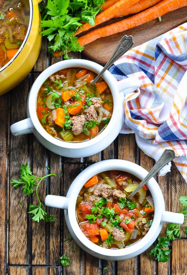Grandmother's Hamburger Soup - The Seasoned Mom