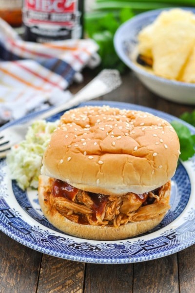 Root Beer Barbecue Chicken {Crock Pot/Instant Pot} - The Seasoned Mom