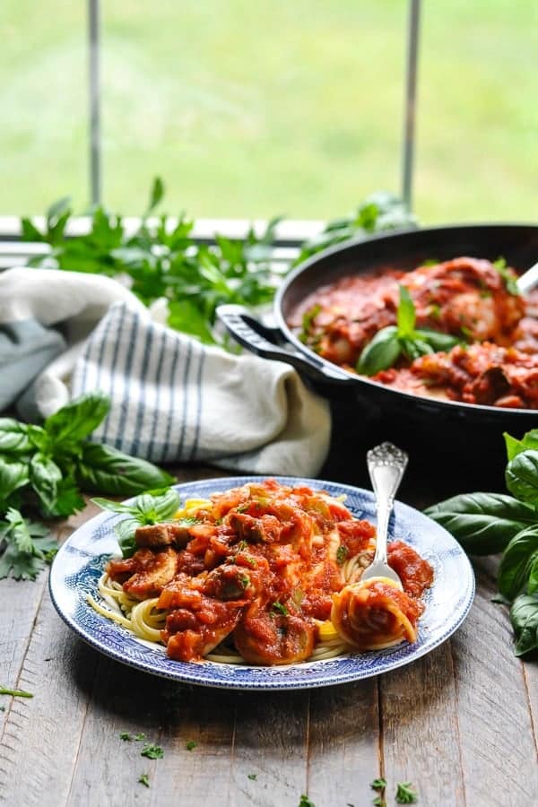 Dump and Bake Chicken Cacciatore | The Seasoned Mom
