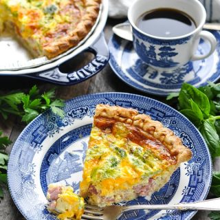 Ham, Cheddar and Broccoli Quiche - The Seasoned Mom