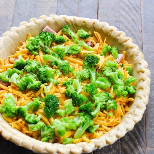 Ham and Broccoli Quiche - The Seasoned Mom