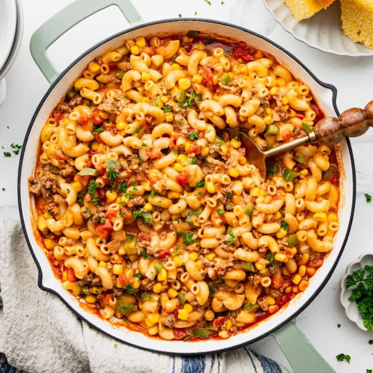 Quick and Easy Mac and Cheese with Ground Beef - The Seasoned Mom