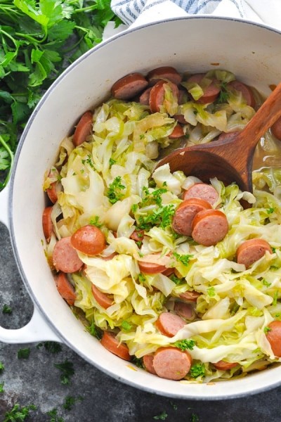 Sausage and Cabbage - The Seasoned Mom