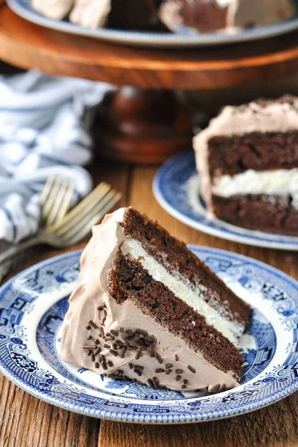 Easy Chocolate Cake with Cream Filling - The Seasoned Mom