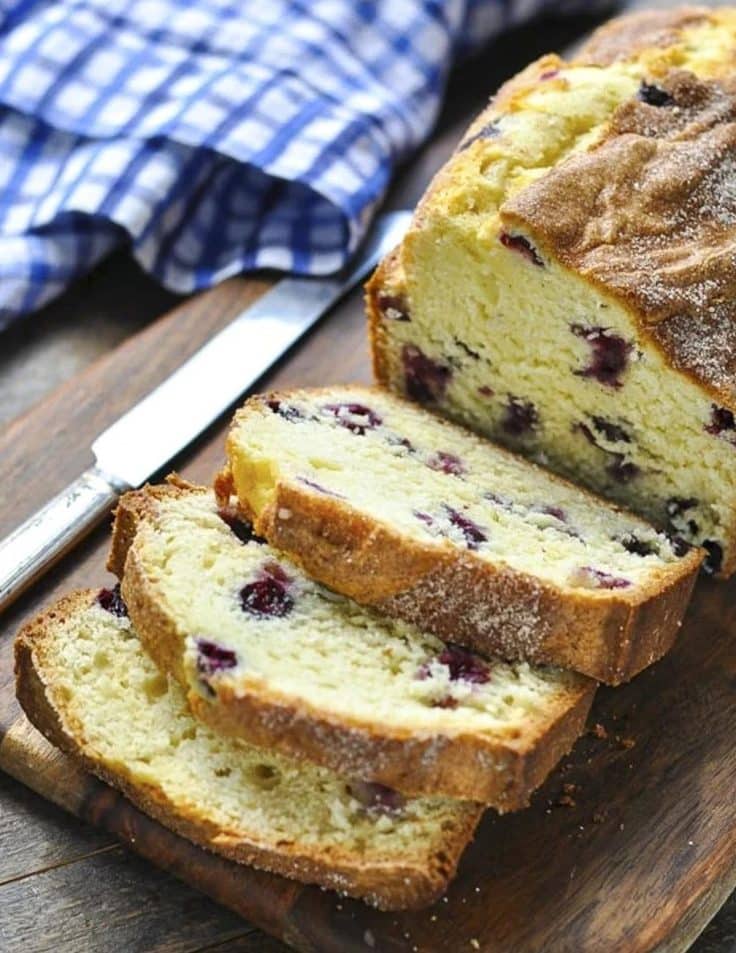 Aunt Mary's Blueberry Bread - The Seasoned Mom