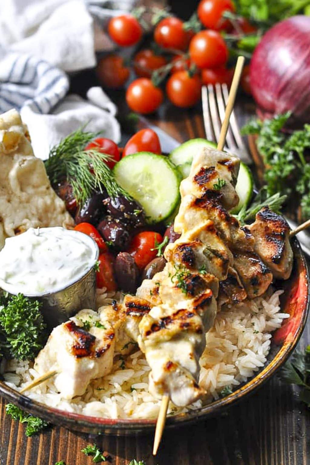 Chicken Souvlaki - The Seasoned Mom
