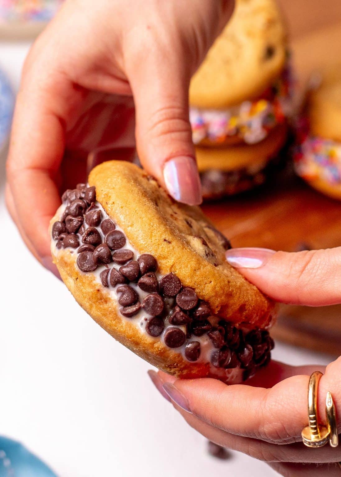 Easy Cookie Ice Cream Sandwich (No-Bake, 3 Ingredients)