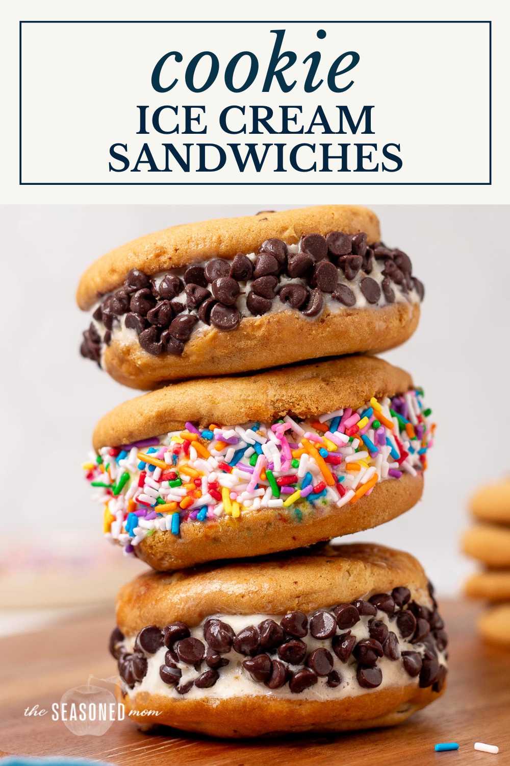 Easy Cookie Ice Cream Sandwich (No-Bake, 3 Ingredients)