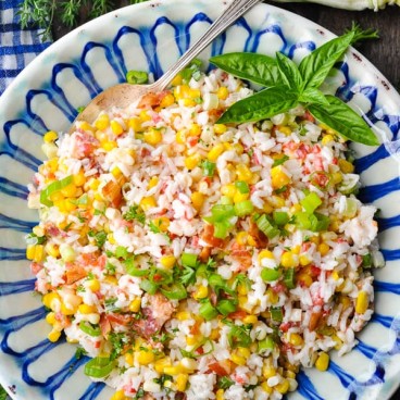 Summer Rice Salad with Corn | The Seasoned Mom