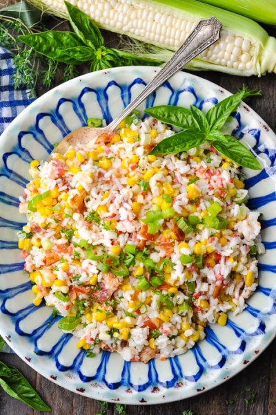 Summer Rice Salad with Corn | The Seasoned Mom