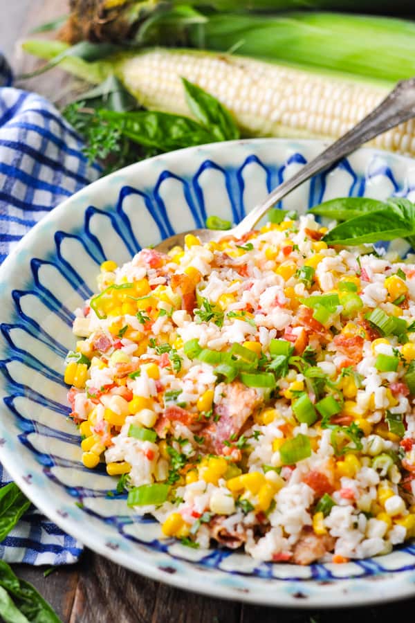 Summer Rice Salad with Corn | The Seasoned Mom