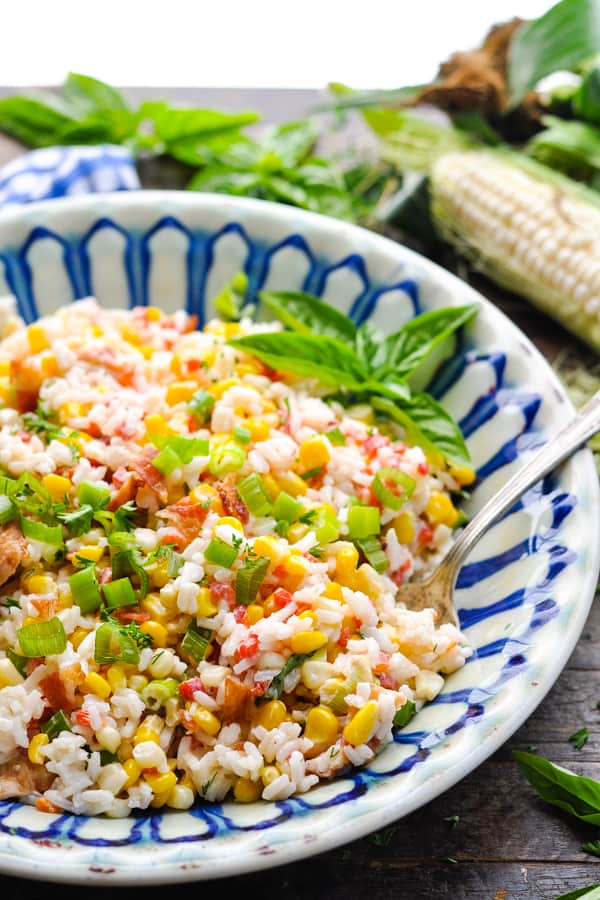 Summer Rice Salad with Corn | The Seasoned Mom