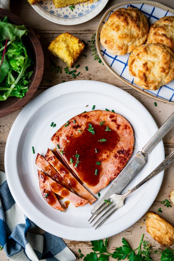 Ham Steak with Brown Sugar Glaze - The Seasoned Mom