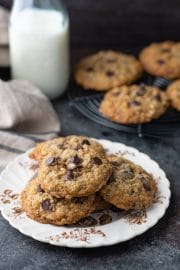 Oatmeal Chocolate Chip Cookies {Soft & Chewy!} - The Seasoned Mom