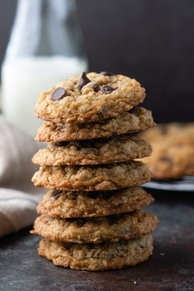 Oatmeal Chocolate Chip Cookies {Soft & Chewy!} - The Seasoned Mom