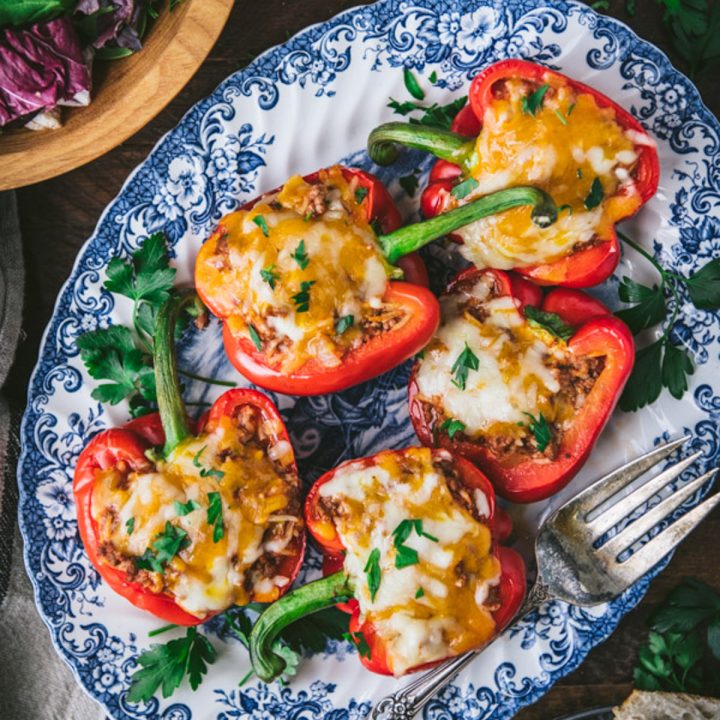 Stuffed Peppers with Rice - The Seasoned Mom