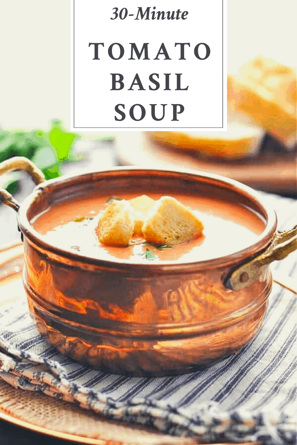 30-Minute Tomato Basil Soup - The Seasoned Mom