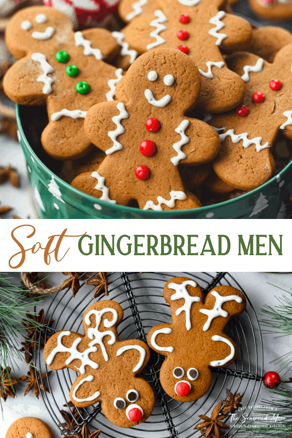 Soft Gingerbread Man Cookies - The Seasoned Mom