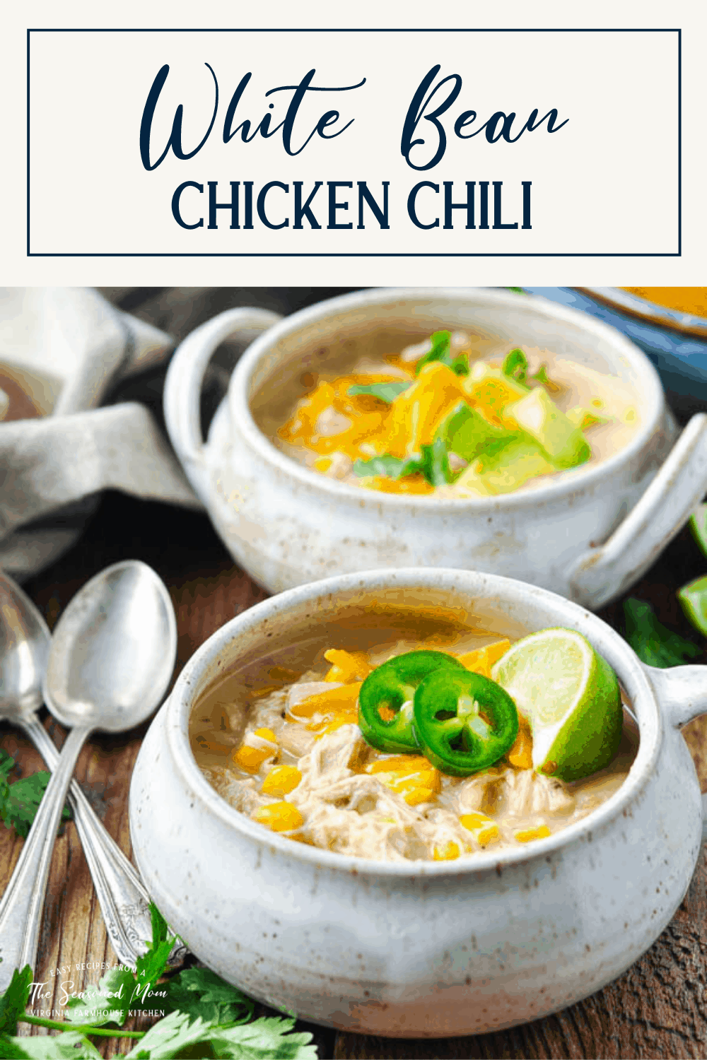 Easy White Bean Chicken Chili (Stovetop) - The Seasoned Mom