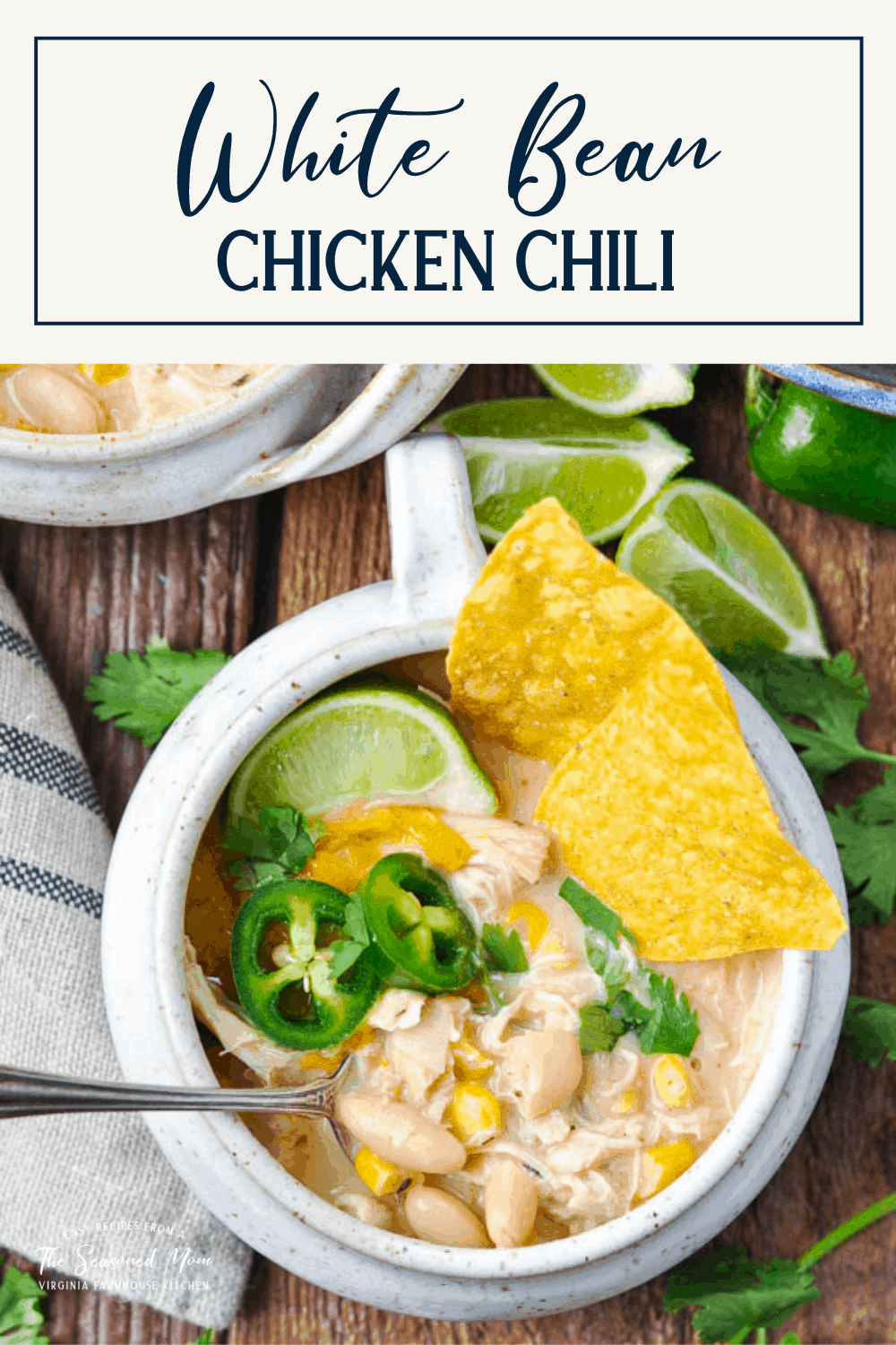 Easy White Bean Chicken Chili (Stovetop) - The Seasoned Mom