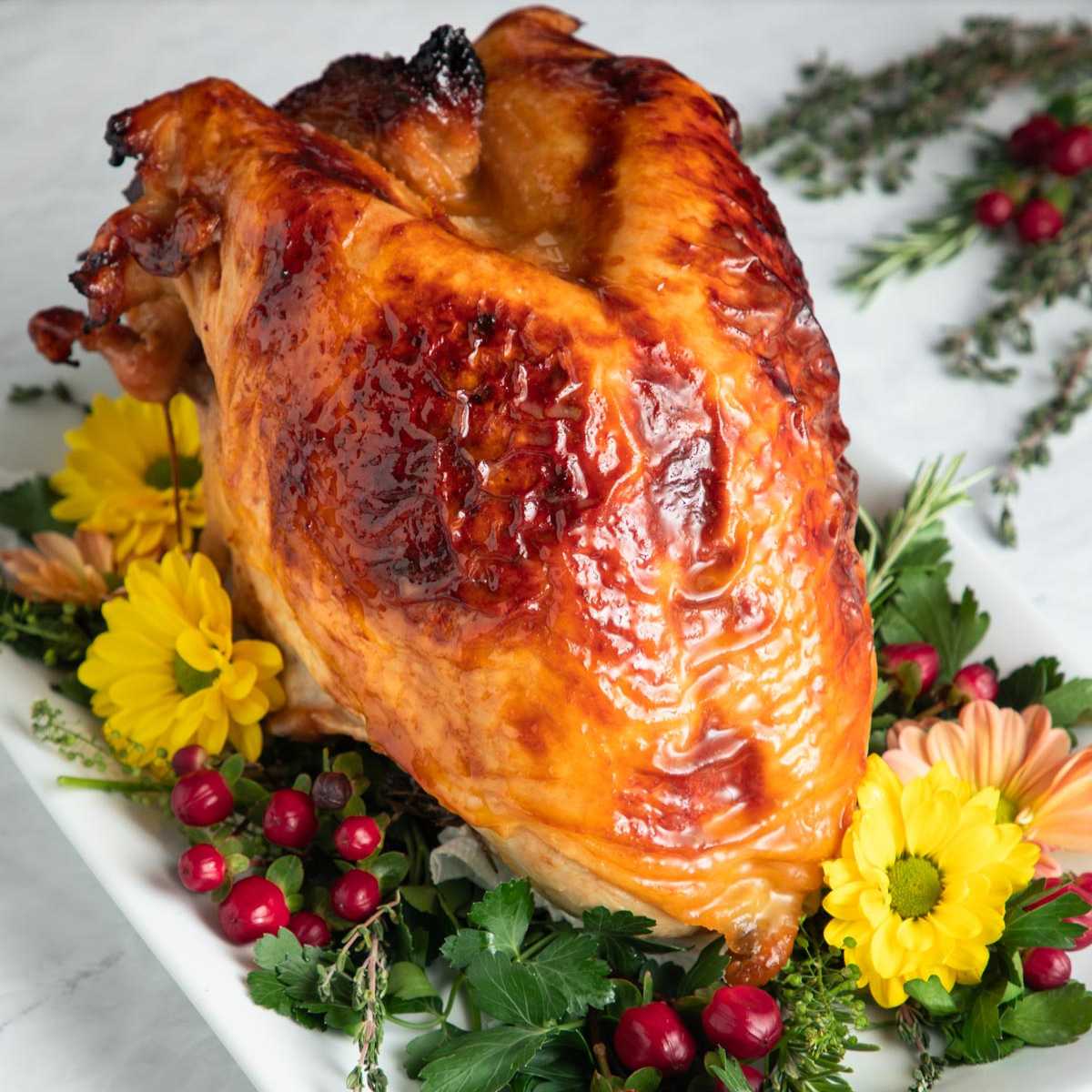 Easy Maple-Glazed Roasted Turkey Breast - The Seasoned Mom